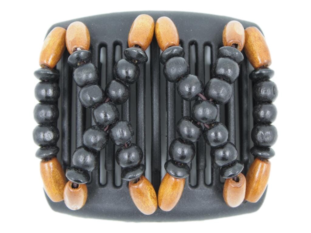 African Butterfly Chameleon Hair Comb - Beada Black (Medium ...