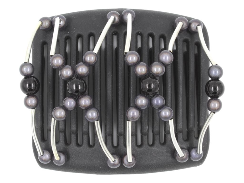 African Butterfly Chameleon Hair Comb - Beada Tube Black (Medium ...