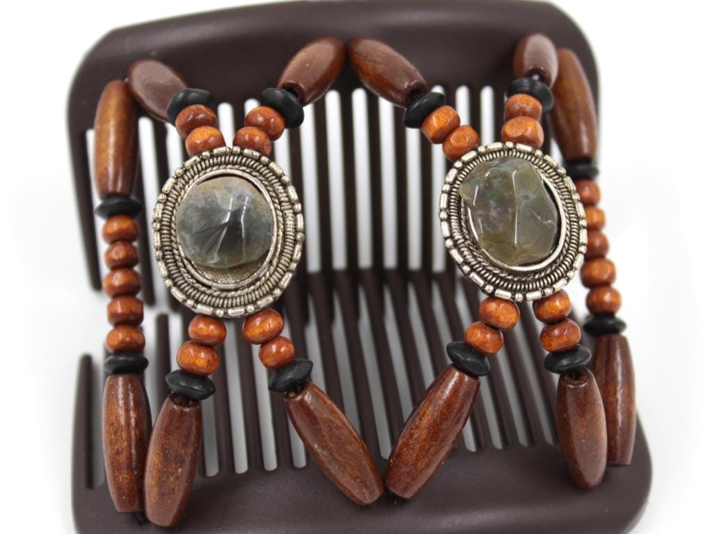 African Butterfly Hair Comb - Gemstone Brown (Large) – Africanbutterfly.com